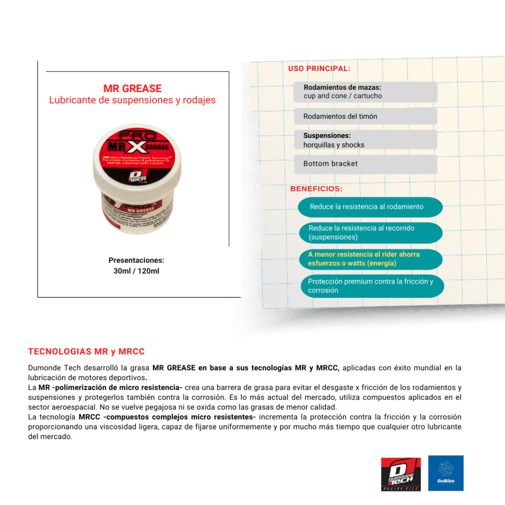 Grasa Dumonde Tech MR Grease 4 Oz ( Suspensiones y Rodajes ...