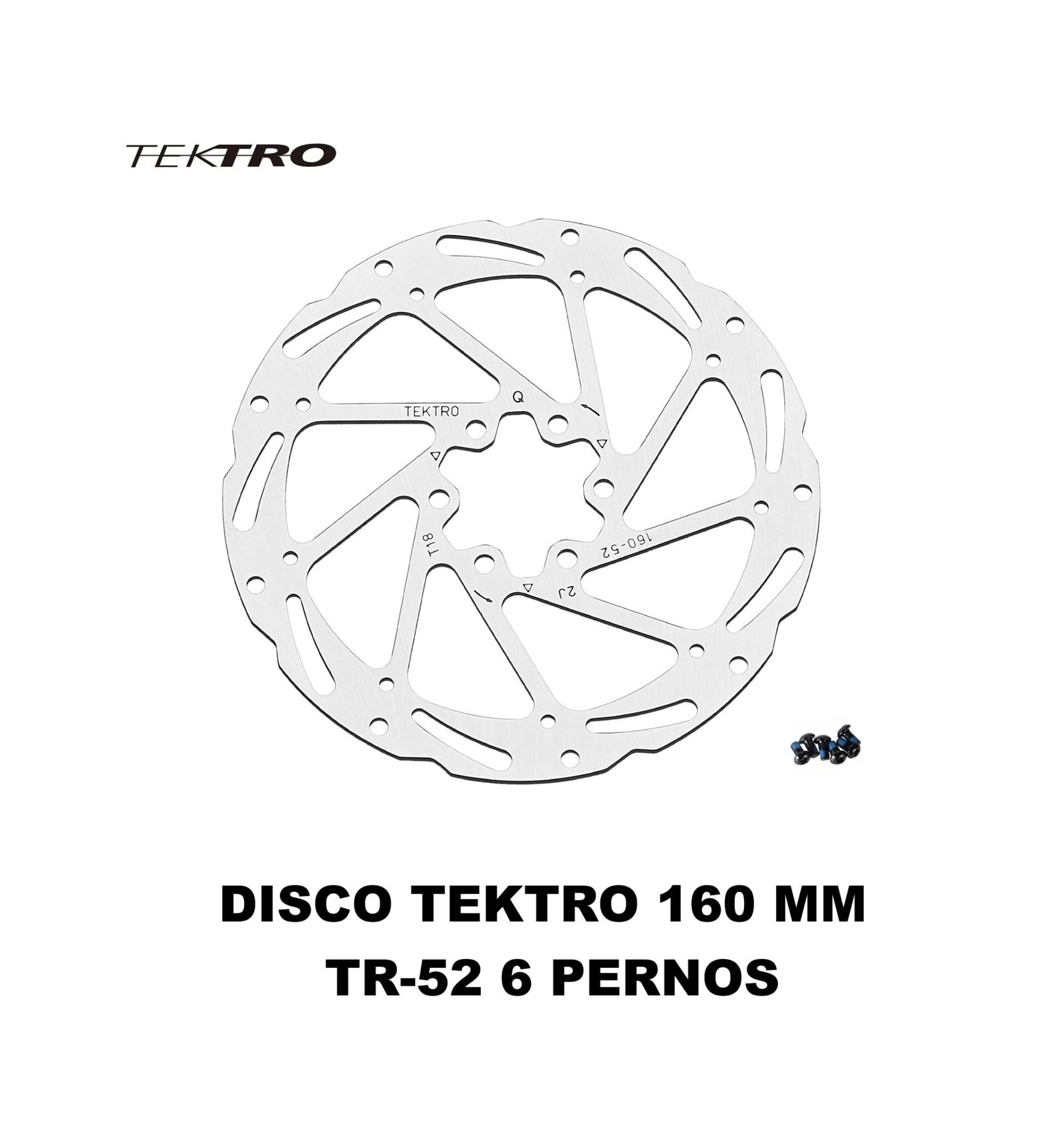 Tektro Disco de Freno Tektro 160mm TR-52 6 Tornillos - BIKEPERUSHOP ...